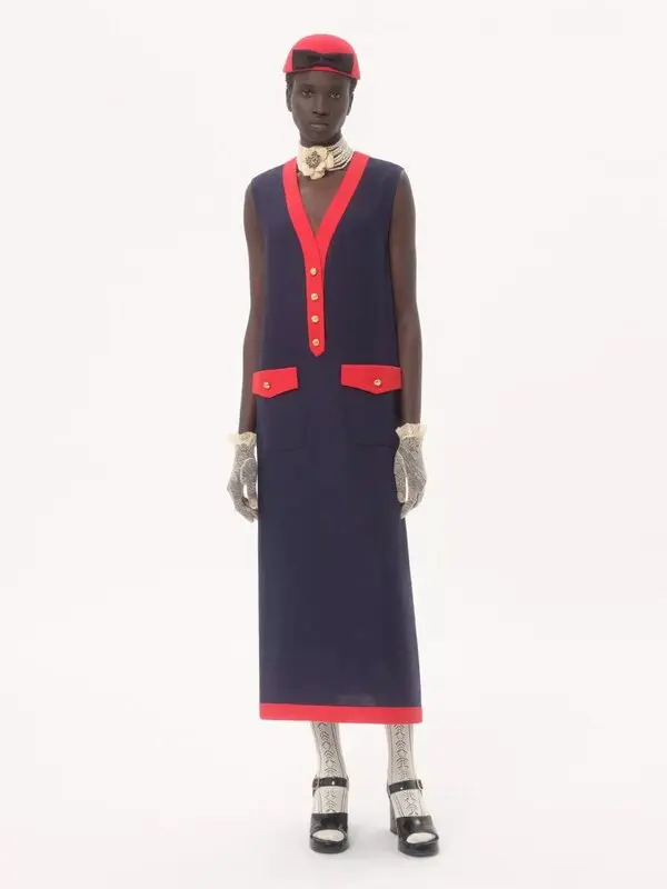 Valentino Garavani Viscose Linen Midi Dress - Blue