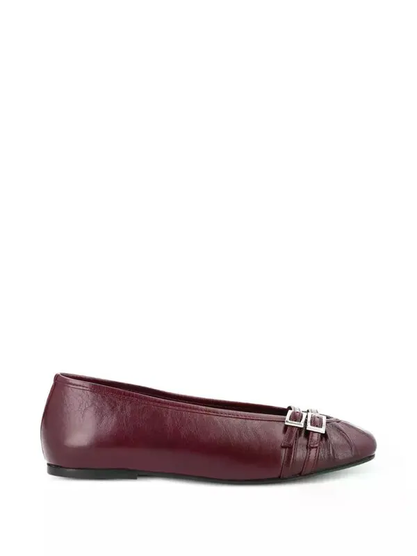 ALOHAS Buckled Ballet Flats - Red