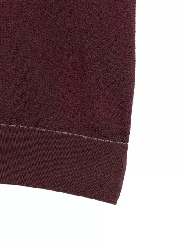 Brioni Button Collared Polo Shirt - Red