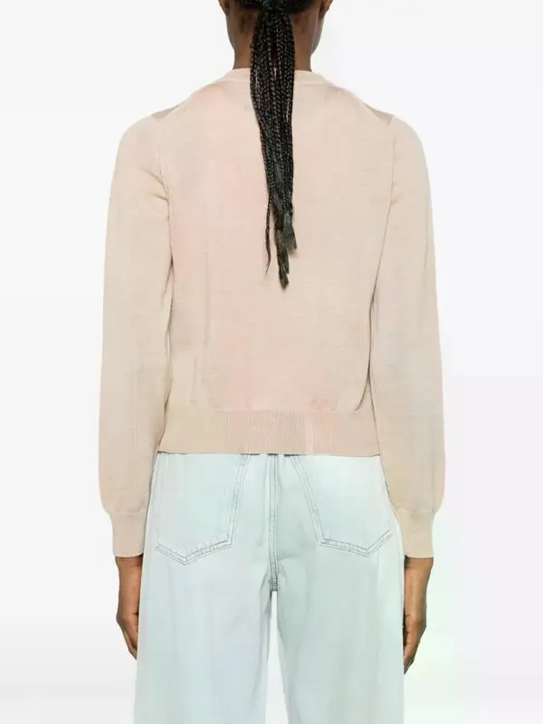 Maison Kitsuné Fox-patch Round-neck Cardigan