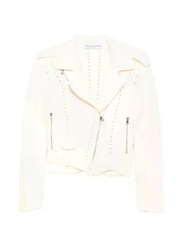Ermanno Scervino Zip-up Belted Jacket - Neutrals
