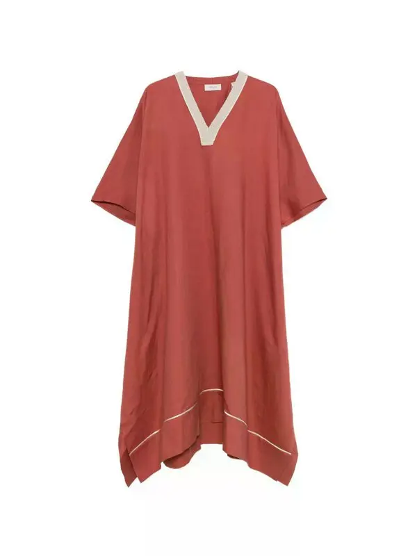 Agnona V-neck Trim-detail Maxi Dress