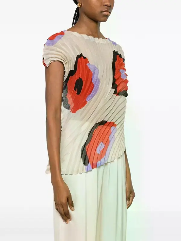 Issey Miyake Verve Pleated Blouse