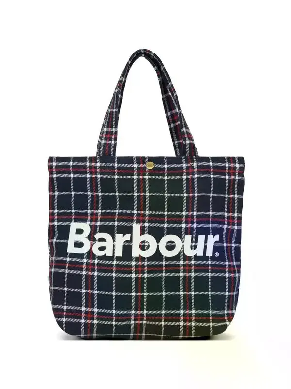 Barbour Tartan Print Tote Bag - Blue