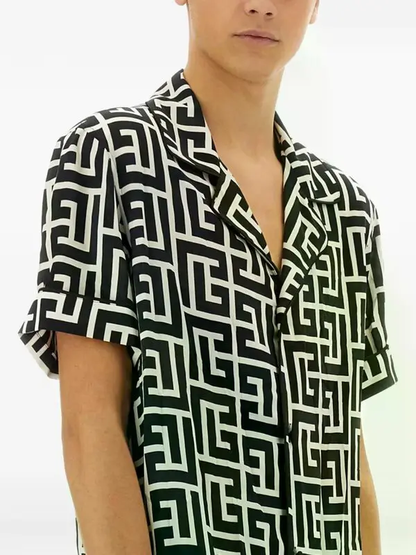 Balmain Monogram-print Shirt