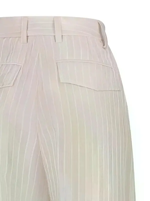 THELATEST Striped Wide Leg Trousers - Neutrals