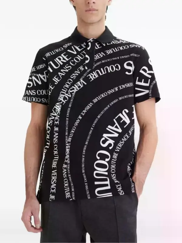 Versace Printed Polo Shirt