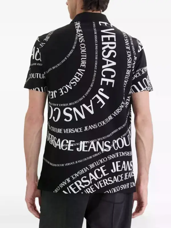 Versace Printed Polo Shirt