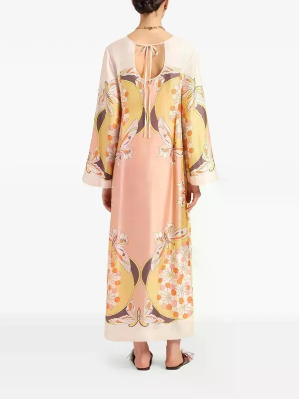 La DoubleJ Twin Flame Silk Twill Dress