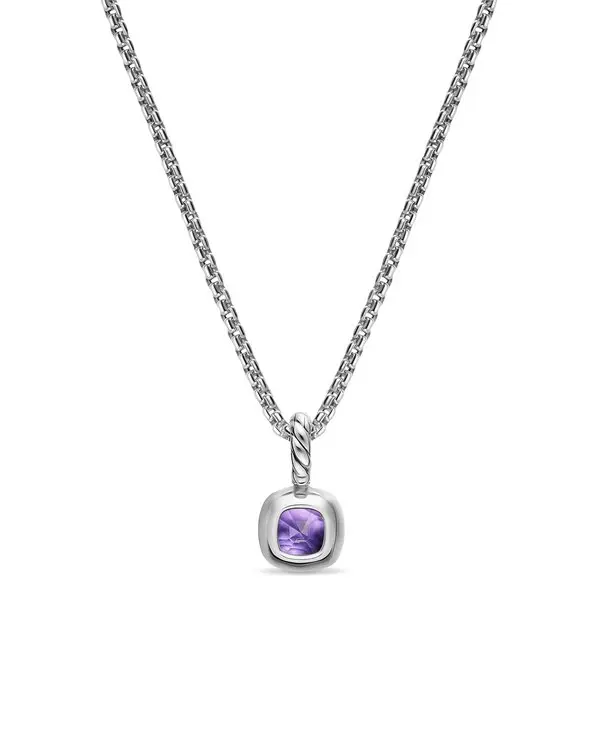 David Yurman Mini Cushion Cut Amulet - Amethyst/gold/silver