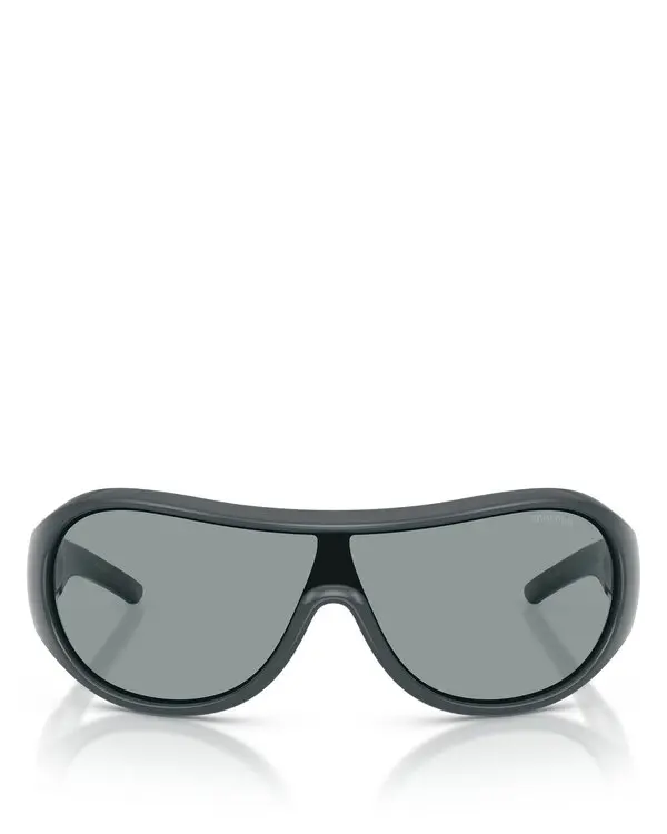 Miu Miu Wraparound Shield Sunglasses, 133mm
