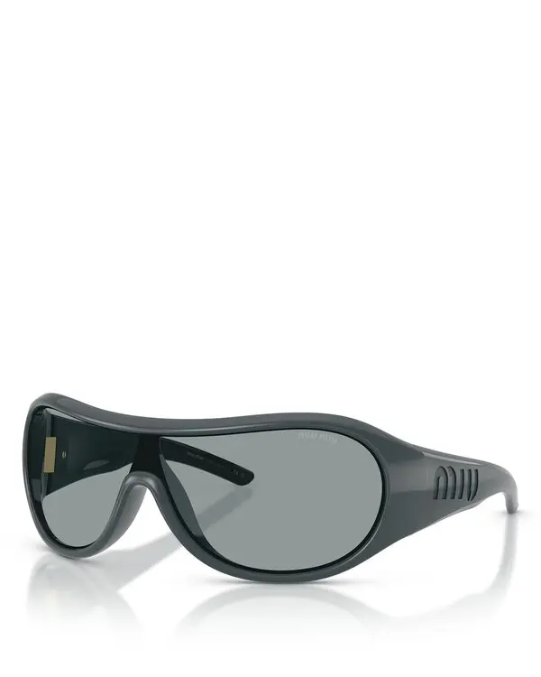 Miu Miu Wraparound Shield Sunglasses, 133mm
