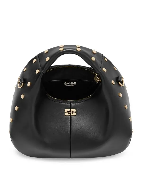 GANNI Mini Studded Hobo Bag