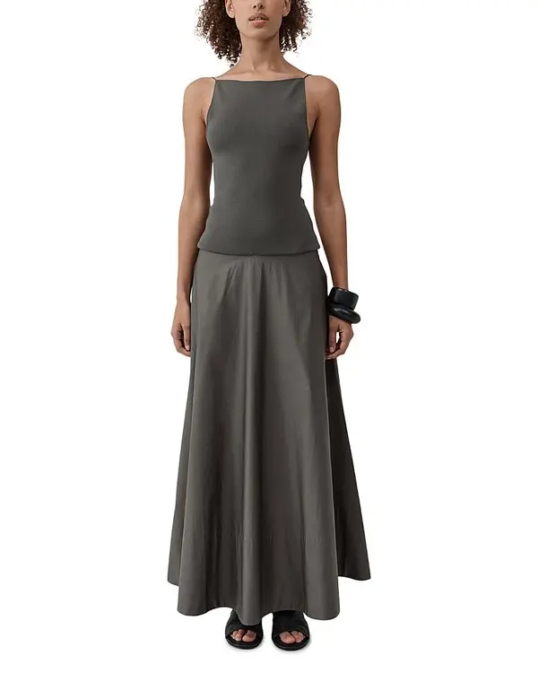 ST. AGNI Backless Circle Hem Maxi Dress
