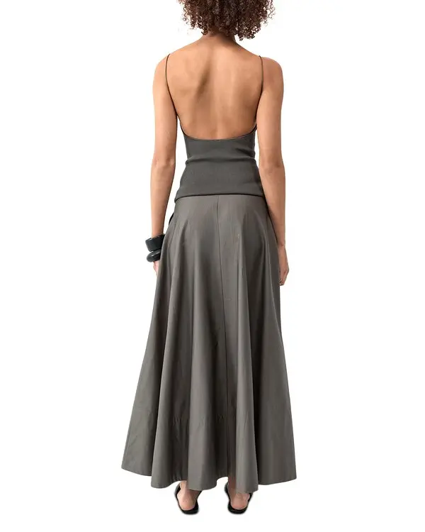 ST. AGNI Backless Circle Hem Maxi Dress