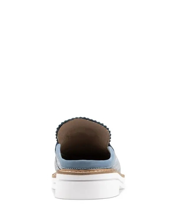 DONALD PLINER Tassel Mule Loafers - Denim