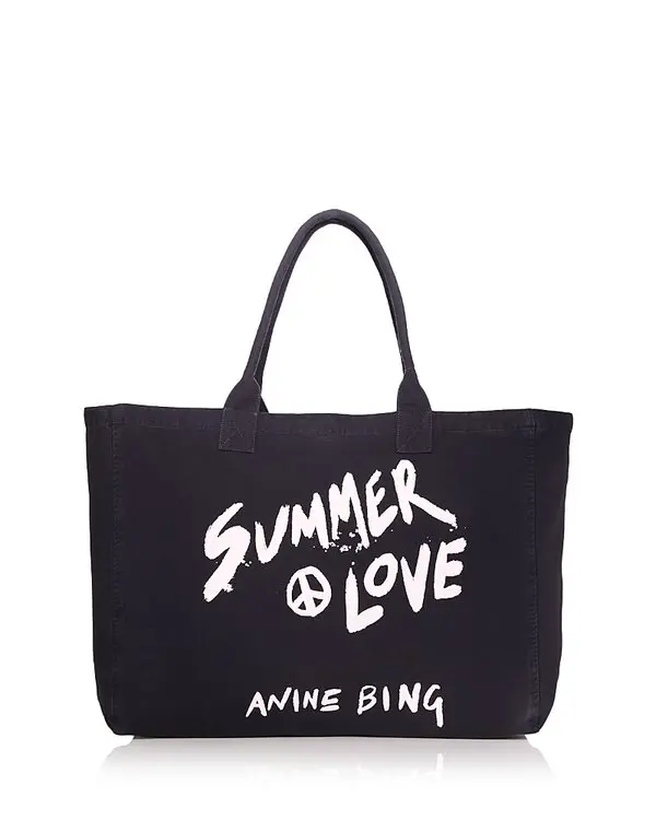 ANINE BING Leo Large Denim Tote