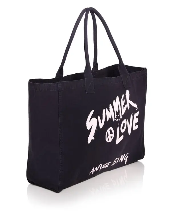 ANINE BING Leo Large Denim Tote