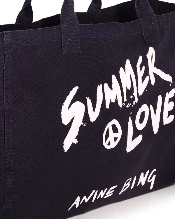 ANINE BING Leo Large Denim Tote