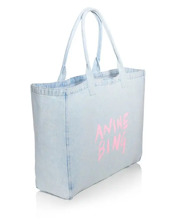 ANINE BING Leo Large Canvas Tote Bag