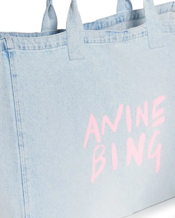 ANINE BING Leo Large Canvas Tote Bag