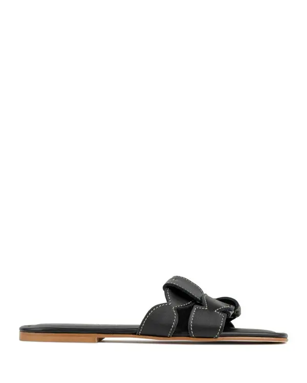 DONALD PLINER Leather Slide Sandals