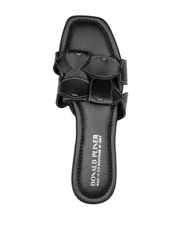 DONALD PLINER Leather Slide Sandals