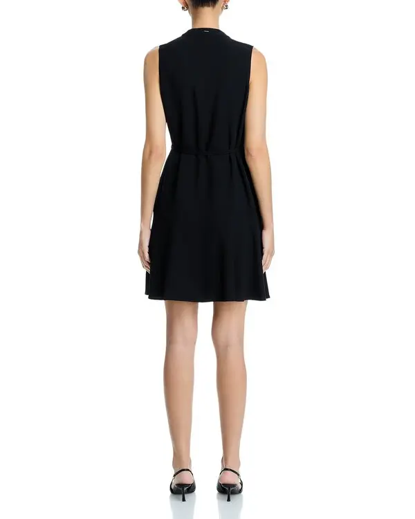 BOSS Dimosa Wing Lapel Wrap Dress - Black
