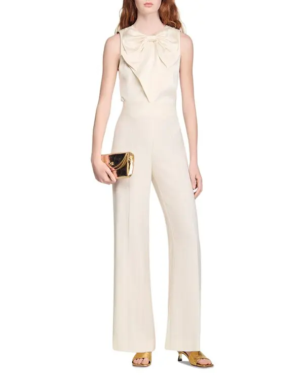 Sandro Tobias Buttoned Slit Straight Leg Trousers