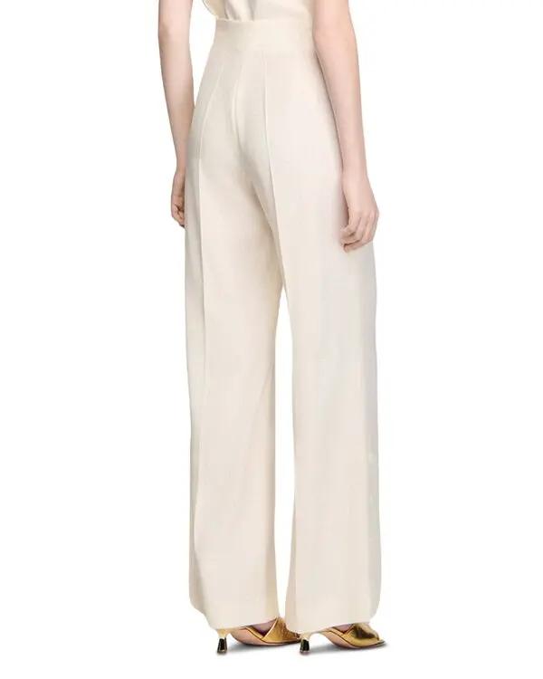 Sandro Tobias Buttoned Slit Straight Leg Trousers