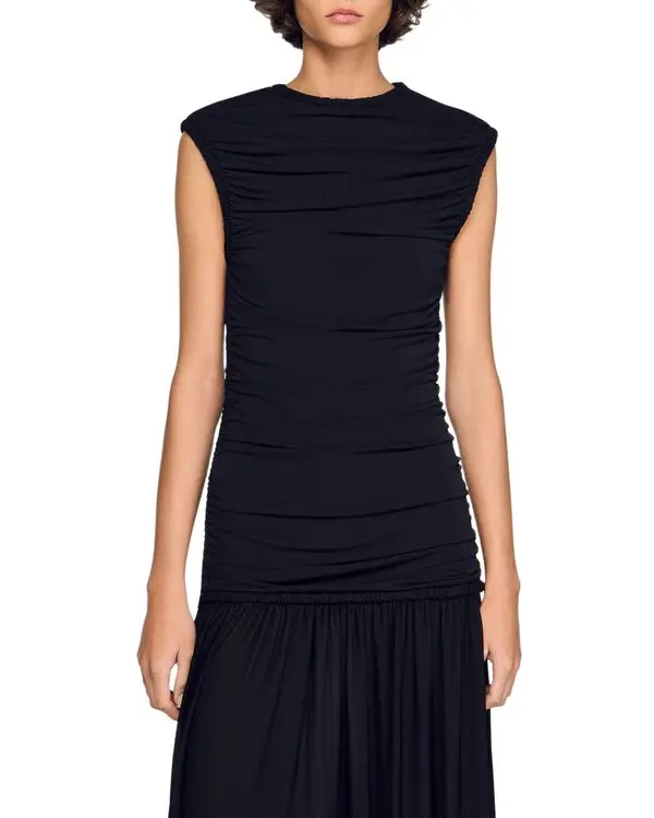 Sandro Azalea Draped Maxi Dress