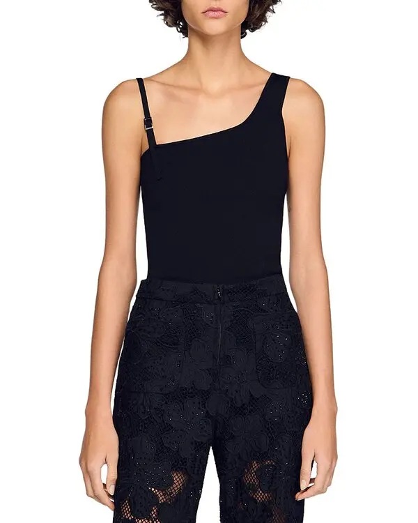 Sandro Miami Asymmetric Knit Sweater