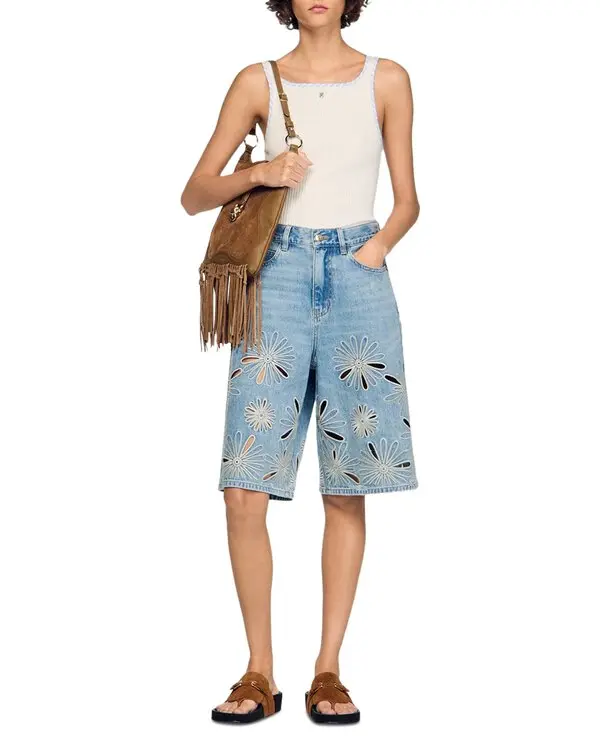 Sandro Ribbed Vest Top