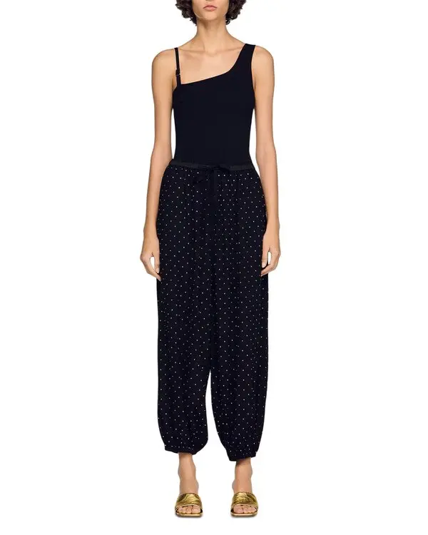 Sandro Rhinestone Embellished Trousers