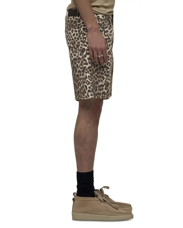 Hudson Jeans Clint Printed 5 Pocket Shorts - Cheetah
