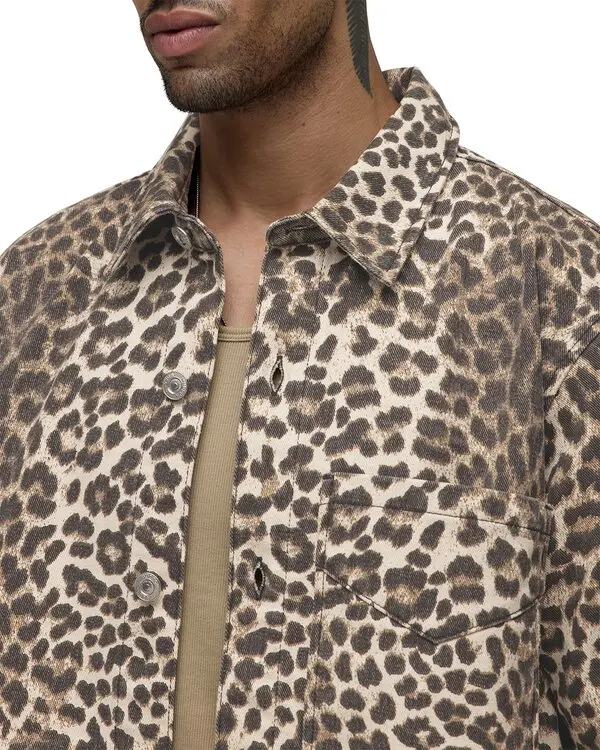 Hudson Jeans Rex Short Sleeve Shirt - Cheetah