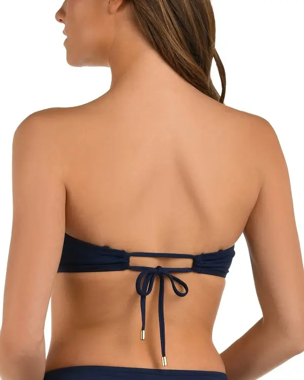 La Blanca Americana Knot Front Bandeau Bikini Top