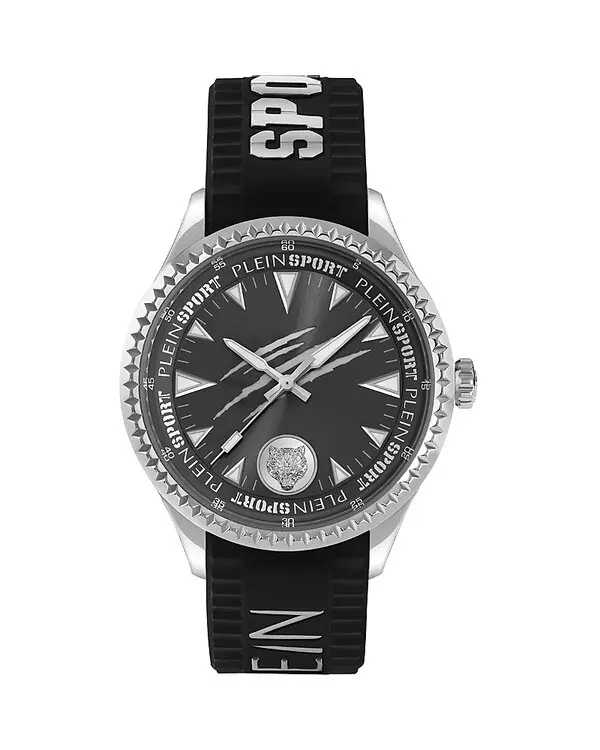 PLEIN SPORT Lineman 45mm Silicone Strap Watch - Stainless Steel