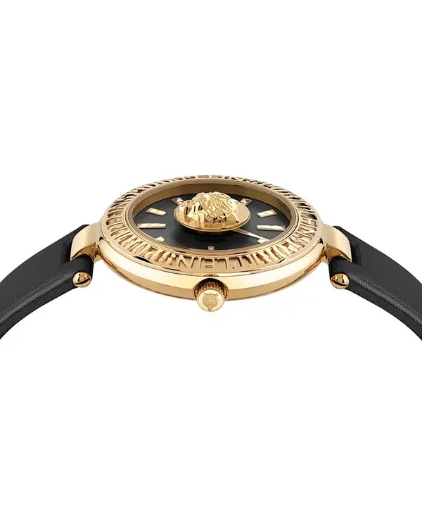 PLEIN SPORT Opium 38mm Leather Strap Watch - Gold