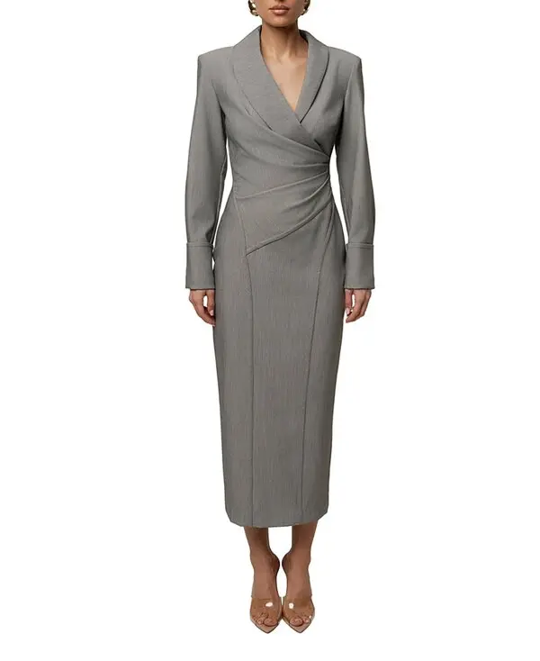 JLUXLABEL Manifest Blazer Midi Dress - Gray