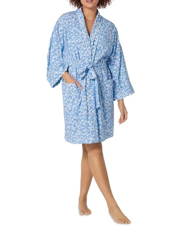 BEDHEAD PAJAMAS Banded Collar Stretch Jersey Robe
