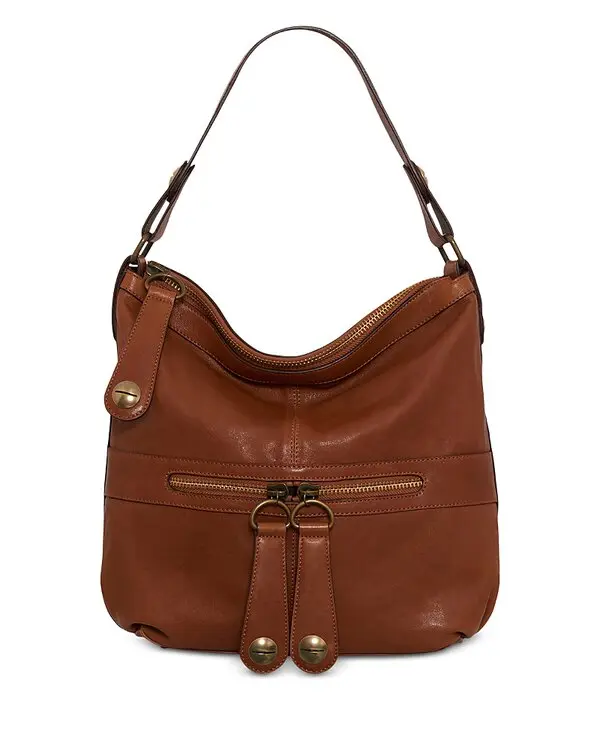 Gerard Darel Midday Leather Hobo Bag - Camel