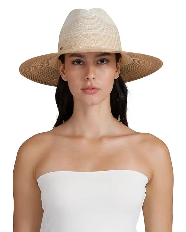 Eugenia Kim Emmanuelle Ombre Packable Wide Brim Fedora - Ivory