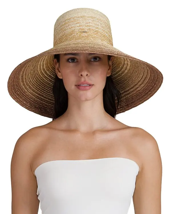 Eugenia Kim Mirabel Ombre Wide Brim Sun Hat - Ivory