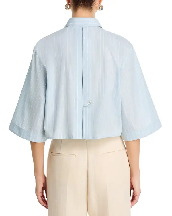 Helmut Lang Cropped Wide Sleeve Shirt