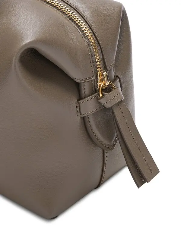 DEMELLIER Stockholm Small Leather Shoulder Bag - Dark Taupe
