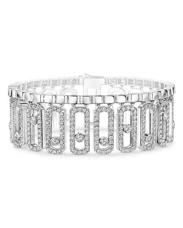 Messika 18k Diamond Openwork Link Bracelet - White Gold