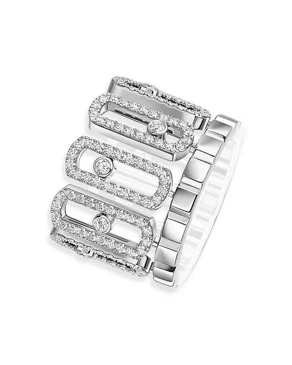 Messika 18k Move Iconica Diamond Statement Ring - White Gold