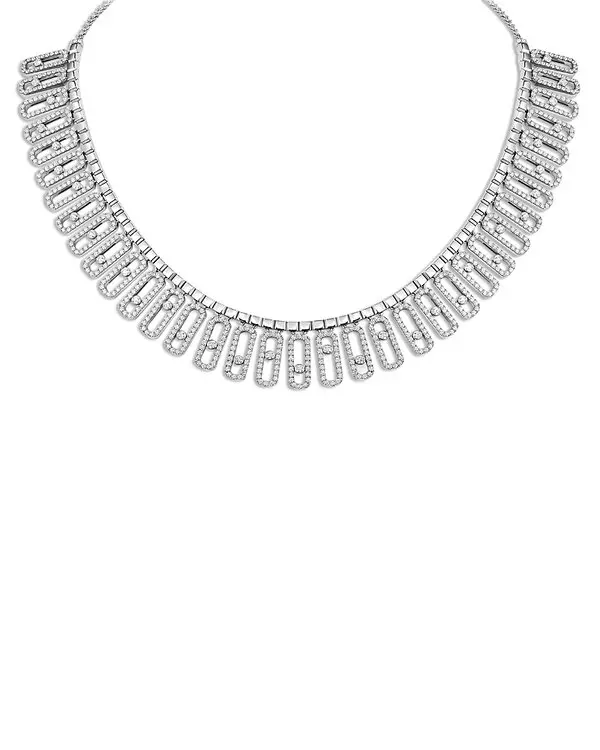 Messika 18k Move Iconica Diamond Statement Necklace, 30 - White Gold