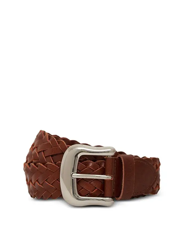 Sanctuary Braided Leather Belt - Whiskey